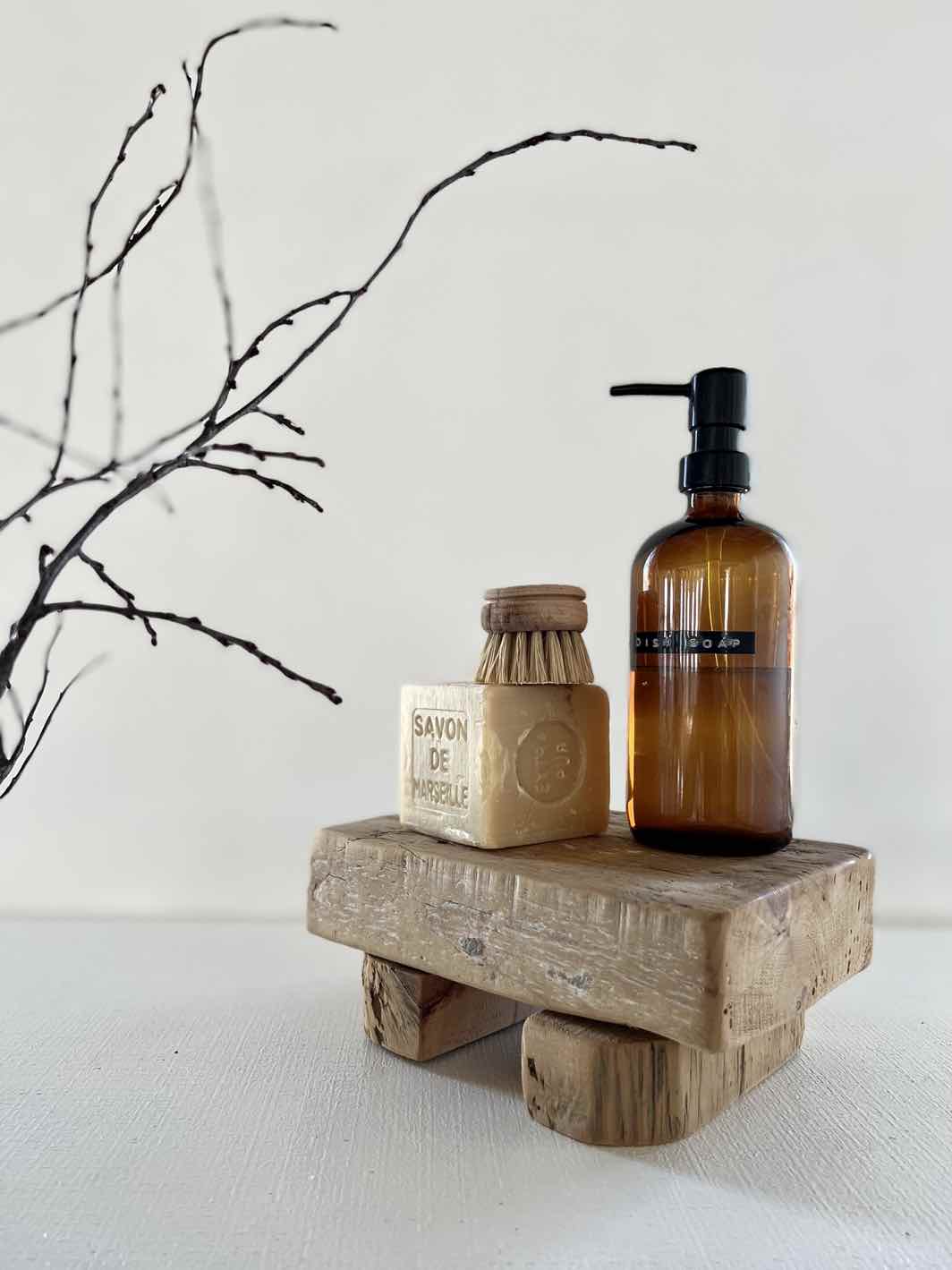 Handcrafted Antique Wooden Risers at Woven Kin Home
