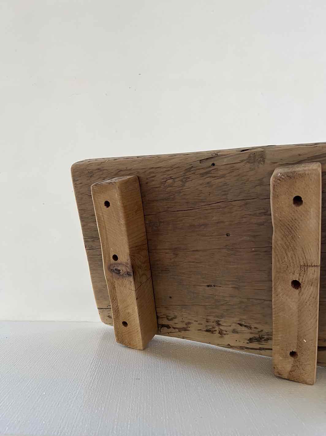 Handcrafted Antique Wooden Risers at Woven Kin Home