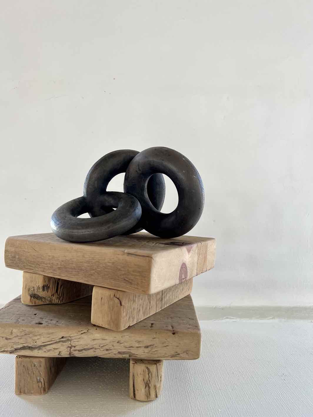 Handcrafted Antique Wooden Risers at Woven Kin Home